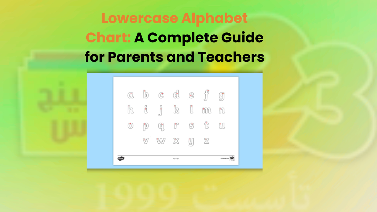 Lowercase Alphabet Chart | Fun Learning Tool for Kids & Teachers